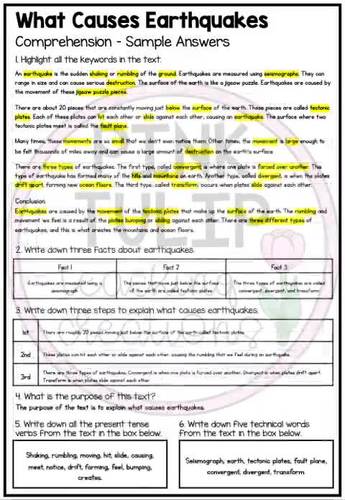 Explanation Text - What Causes Earthquakes? by Pink Tulip Teaching ...