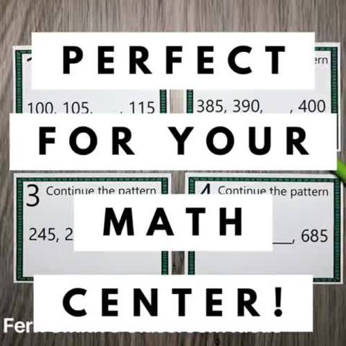 Counting Patterns Within 1,000 Task Cards by Fern Smith's Classroom Ideas