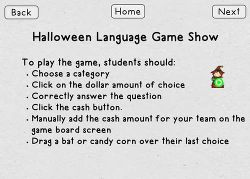 Halloween Language Trivia Game Show Boom Cards | TPT