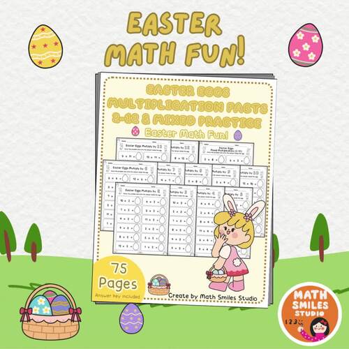 Easter Eggs Multiplication Facts 2–12 + Mixed | Fact Fluency Practice ...