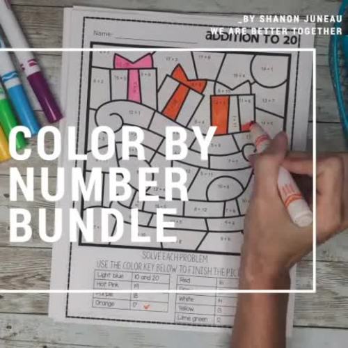 Color by Number CHRISTMAS THEMED BUNDLE | TpT