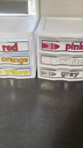 Crayon Labels for Sterilite Drawers (English & Spanish) by Mel Approved