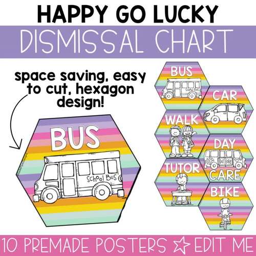 Retro Dismissal Clip Chart / How We Go Home Clip Chart / Groovy Happy ...