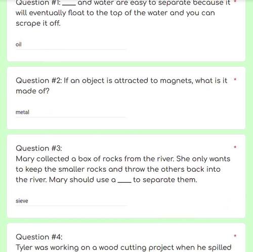 Mixtures and Solutions Review Escape Room (Google Forms) | TPT