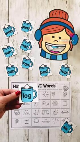 Winter CVC Words - CVC Words Activity - Feed the Activities | TPT