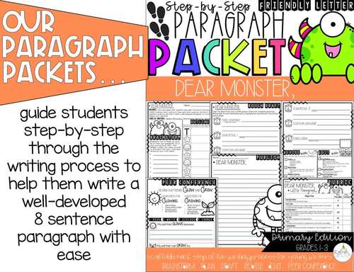 Dear Monster | Step by Step Paragraph Packet | Letter Writing | TPT