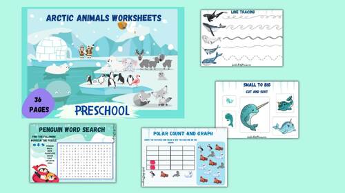 Arctic Animals Activities Kindergarten by LolliArtDesignes | TPT