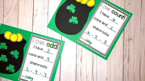 St. Patrick's Day Math Craft for March - Counting Pots of Gold Bulletin ...