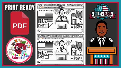 Black History Month Emergent Reader | Martin Luther King Jr Booklet