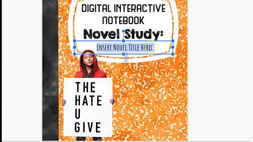Digital Interactive Notebook for Any High School Novel Distance Learning