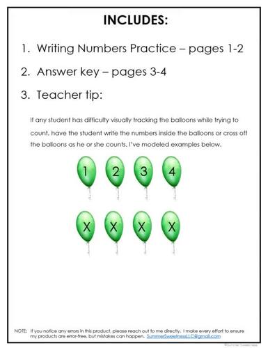 Writing Numbers Grammar Rule Practice by Summer Sweetness | TPT