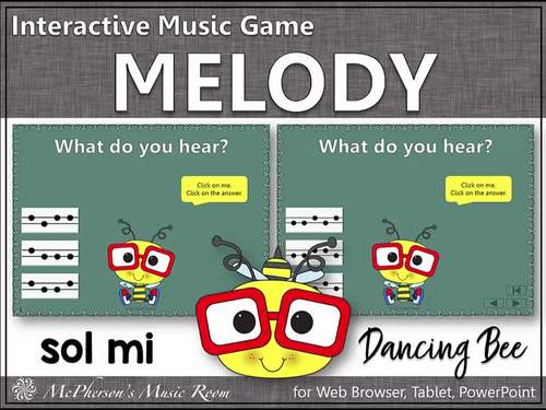 Solfege | Sol Mi Interactive Melody Game {Dancing Bee} by Linda McPherson