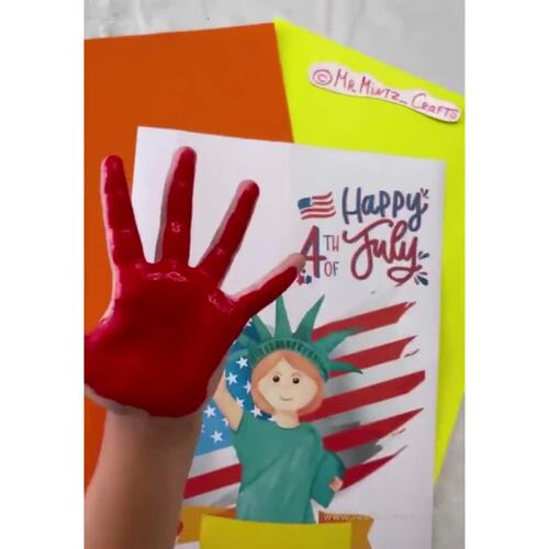 Statue of Liberty Handprint Art | 4th of July Activities by Mr Mintz Crafts