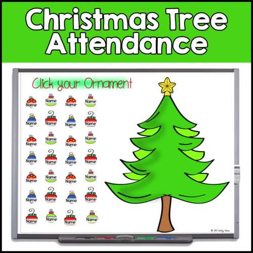 Christmas Tree Editable Digital Attendance PowerPoint Presentation