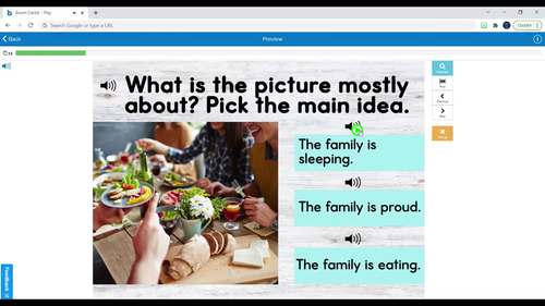 Main Idea with Pictures Boom Cards by Little Hands on Learning | TPT