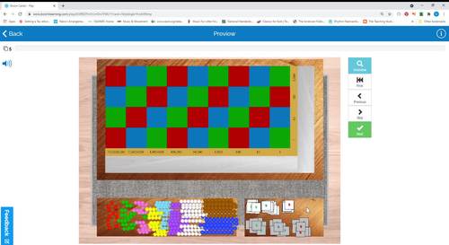 Montessori Math Virtual Checkboard Material Multiplication Forming ...