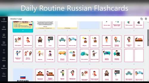 DAILY ACTIVITIES Russian flashcards by Language Forum | TPT