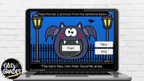 Halloween Grammar Activity Identify Pronouns Digital BOOM Cards Feed ...