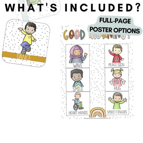 Boho Rainbow Morning Greeting Posters & Choice Board | Editable | TPT