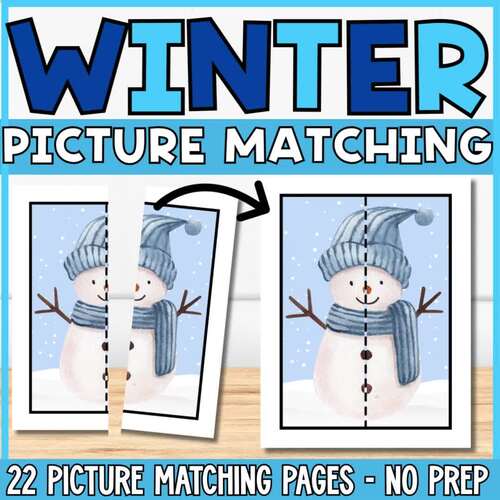 Winter Matching Game for Preschoolers - Printable Classroom Activity ...