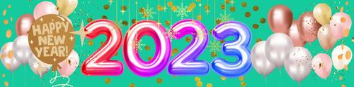 Happy 2023 New Year Animated Virtual BANNERS | GOOGLE CLASSROOM BANNERS