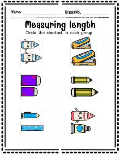 Back to school Comparing and Measuring Length with Objects | TPT