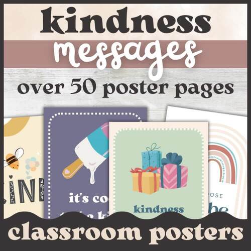 Kindness Posters | Be Kind SEL Calm Corner Bulletin Board Classroom Decor