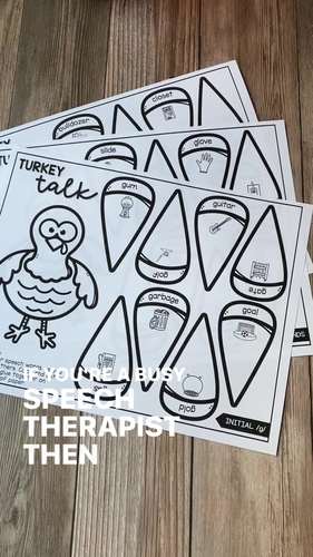 Thanksgiving Speech Therapy | Turkey Articulation Craft by Laura G SLP