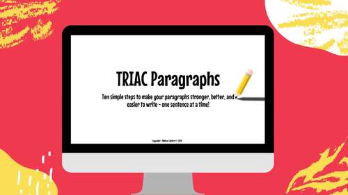 The Write School's TRIAC Paragraph Lesson Plan & Interactive Workbook