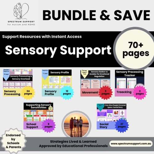 Sensory Support Resources ADHD Autism Helper Teacher Accommodations ...