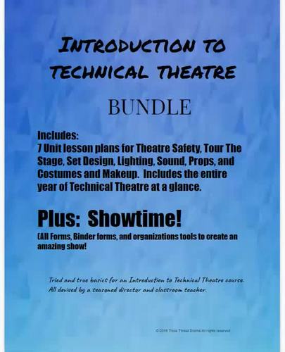 DRAMA AND THEATRE ART EDUCATION - Technical Theatre 1 Bundle - GOOGLE