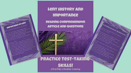 Lent Reading Comprehension Article & Questions Vocabulary Practice ...