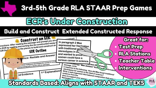 STAAR Reading and Writing 3rd-5th Extended Constructed Response ECR ...