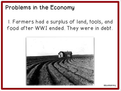 The Great Depression Lesson and Notes Activity by Love Learning | TPT