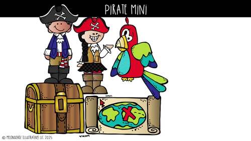 Pirate clip art, ship, parrot Mini by Melonheadz Clipart | TPT