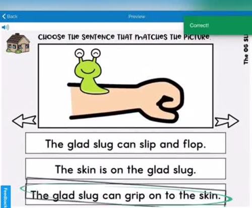 Consonant Blends BOOM Deck - Matching Decodable Sentences with Pictures