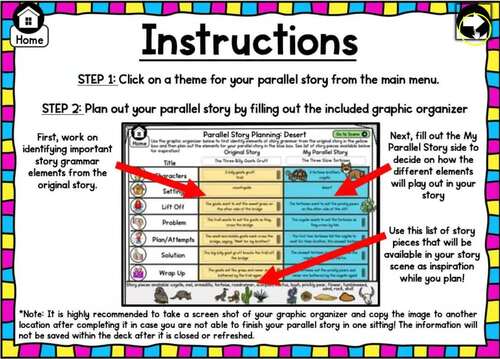 Digital Parallel Story Creator | Deck 2 | Literacy Based Speech Therapy ...