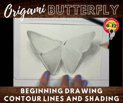 Origami Butterfly Drawing Worksheet Packet & Demo: Middle/HighSchool ...