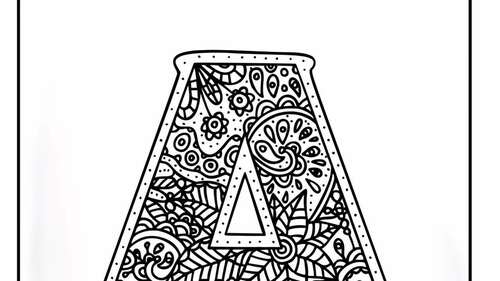 A-Z Alphabets Letters Doodling Coloring Pages| 26Mandala Patterns ...