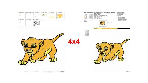The Lion King Simba Cub Various Cute Sitting And Lying Down Character ...