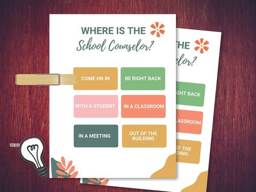 Boho Where is the School Counselor, confidentiality office decor