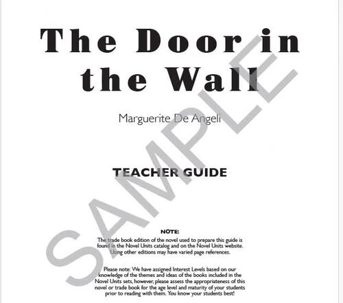 The Door in the Wall Novel Units® Teacher Guide Novel Study | TPT