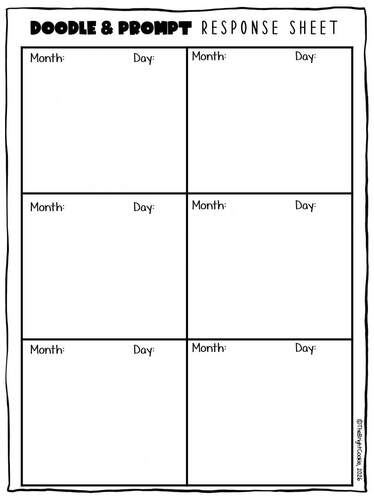 Daily Doodle & Writing Prompts- Morning Work, Fast Finishers, Journaling