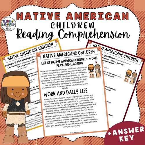 Native American Children Reading Comprehension Passages |Social Studies ...