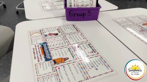 Back to School ESL Desk Mat Bundle – A1 to B2 Survival English for Teens