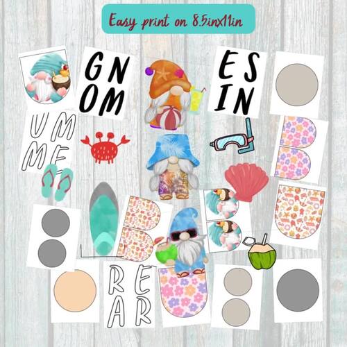 In Our Summer Era Summer Bulletin Board Kit Gnomes Classroom Decor Editable