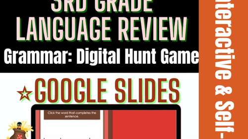 Fall-Themed 3rd Grade Digital Language Review Hunt Game for Halloween