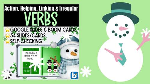 Winter Verbs Game ( Action, Linking, Helping & Irregular Verbs) Google ...