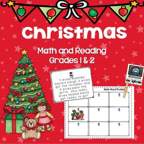 December Math and Reading Activities for 1st Grade and 2nd Grade