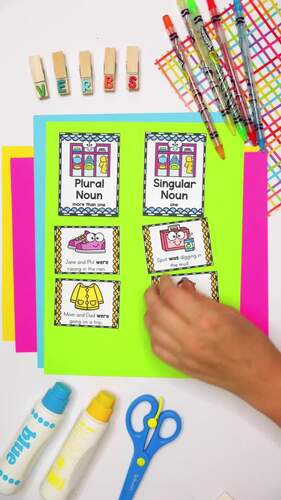 Verbs Was & Were Mini Unit - Subject-Verb Agreement Activities for 1st ...